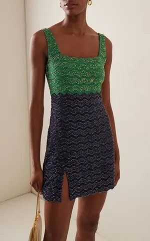 Staud Le Sable Sequined Mini Dress