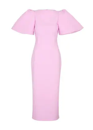 Solace London Lora Crepe Midi Dress