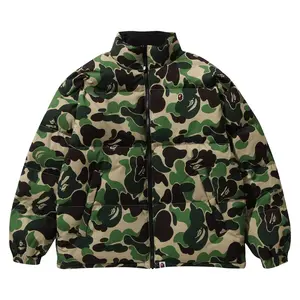 A BATHING APE Abc Camo Reversible Down Jacket - Green