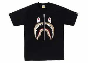 A BATHING APE Glitter Shark Tee Shirt