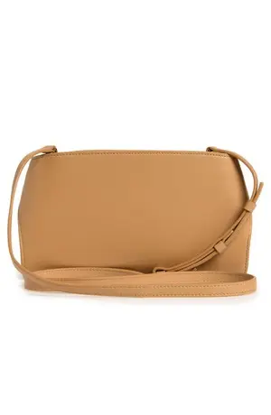 FERRAGAMO Hug Soft Leather Convertible Bag - Light Camel