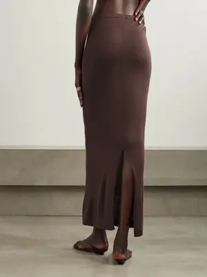 Eterne Emma Cashmere Maxi Skirt - Brown