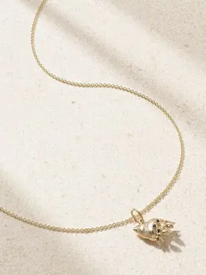 SYDNEY EVAN Hermit Crab Diamond Pendant Necklace - Gold