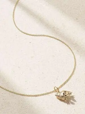 SYDNEY EVAN Hermit Crab Diamond Pendant Necklace