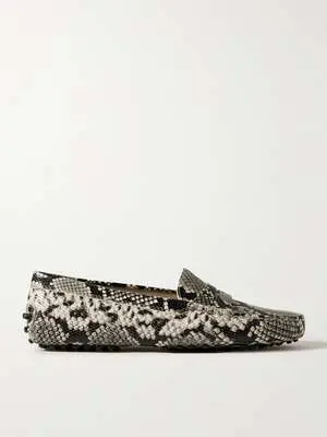 TOD'S Gommino Snake-Effect Loafers Snake Print