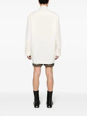 JIL SANDER Neutral Double-collar Cotton Shirt