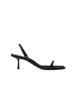 Saint Laurent Jaspe Satin Slingback Sandals