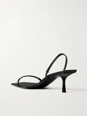 Saint Laurent Jaspe Satin Slingback Sandals