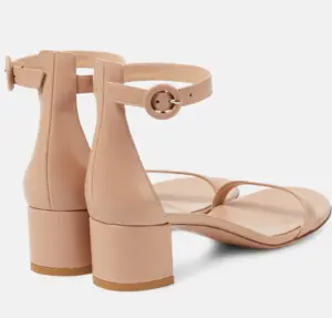 GIANVITO ROSSI Gaeta 45 Leather Sandals - Peach