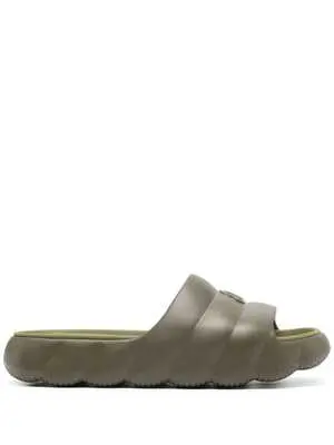 Moncler Lilo Embossed-logo Slides - Green