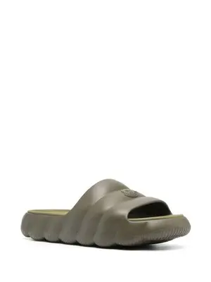 Moncler Lilo Embossed-logo Slides - Green