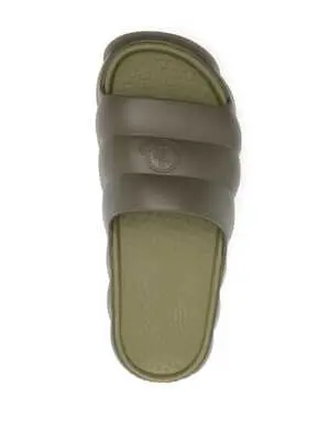 Moncler Lilo Embossed-logo Slides - Green