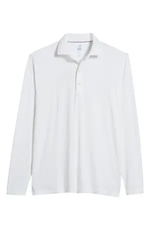 Johnnie-o Swing Long Sleeve Performance Polo - White