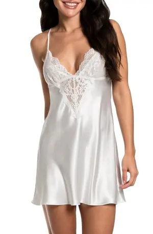 IN BLOOM BY JONQUIL Juliet Lace Trim Satin Chemise