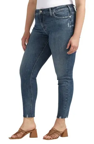 Silver Jeans Co. Jeans skinny da donna taglie forti Suki a vita media, indaco, 52 Pi
