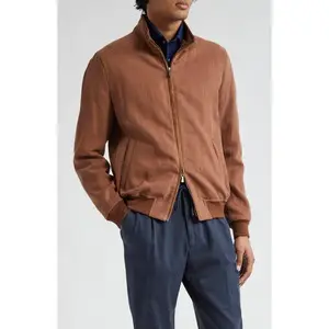 Thom Sweeney Linen Bomber Jacket