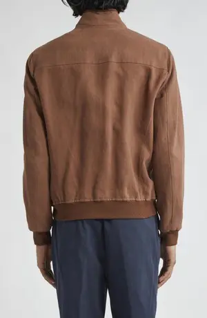 Thom Sweeney Linen Bomber Jacket