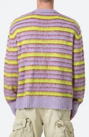 Mnml Striped Faux Mohair Sweater