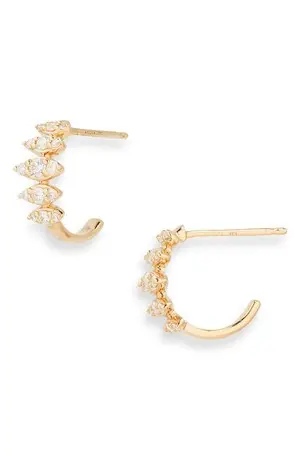 DANA REBECCA DESIGNS Sophia Ryan 14k Gold Diamond Hoop Earrings - Yellow Gold/diamond