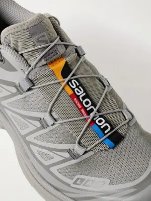 SALOMON Xt-6 Rubber-trimmed Mesh Sneakers - Gray