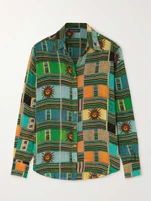 SIEDRES Printed Cotton-blend Shirt