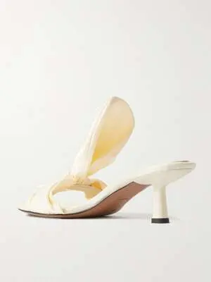 NEOUS Diana Bow-detailed Satin Sandals