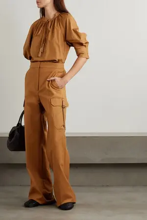 Max Mara Edda Cotton-blend Poplin Cargo Pants