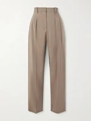 JOSEPH Tarn Pleated Wide-leg Pants