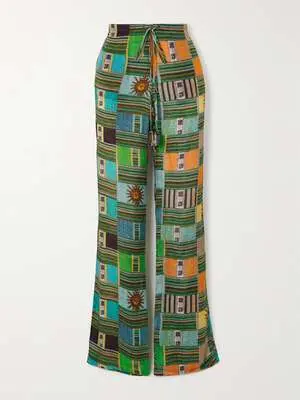 SIEDRES Tara Printed Cotton-blend Pants