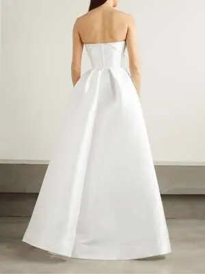 Alex Perry Isobel Strapless Draped Satin-faille Gown