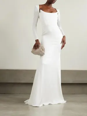 Alex Perry Satin-crepe Gown - White
