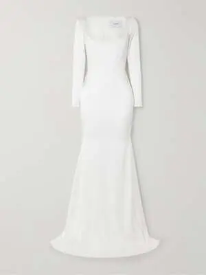 Alex Perry Satin-crepe Gown - White
