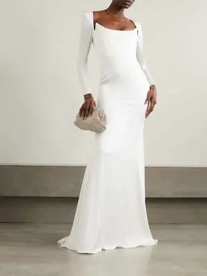 Alex Perry Satin-crepe Gown - White