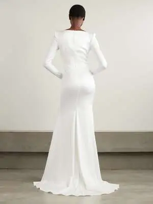 Alex Perry Satin-crepe Gown - White