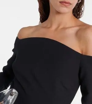Safiyaa Brien Off-shoulder Crêpe Peplum Top