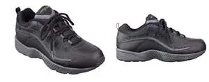 Easy Spirit Romy Sneaker Wide Width In Black/dark - Grey