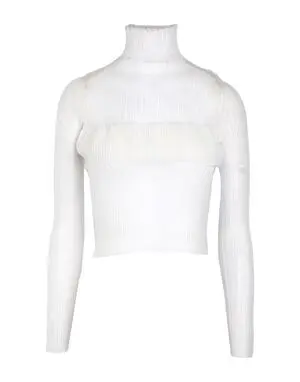 MSGM Embellished Knit Top - White