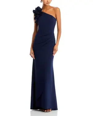 Aqua Crepe Evening Dresses