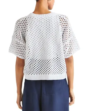 Splendid Nova Pointelle Cardigan - White