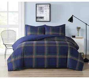 TRULY SOFT Bronson Plaid King 3 Piece Comforter Set - One-color
