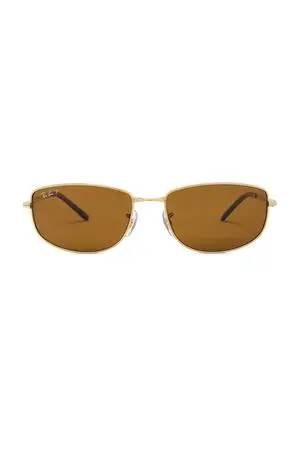 Ray-ban Polarized Oval Sunglasses - Brown