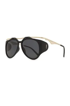Saint Laurent Sl M137 Amelia Sunglasses - Black & Gold
