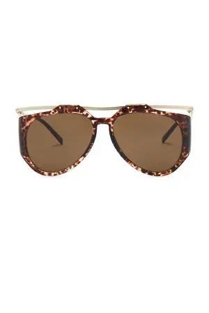 Saint Laurent Saint Laurent SL M137 Amelia Sunglasses Havana & Gold