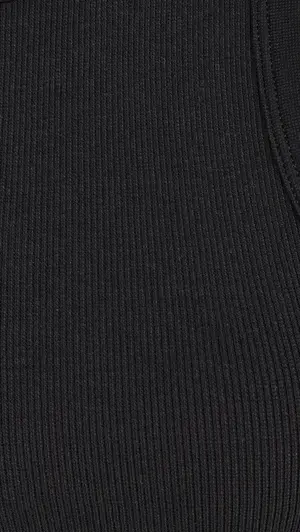 Sold Out NYC Cropped Ribbed Tank - Black