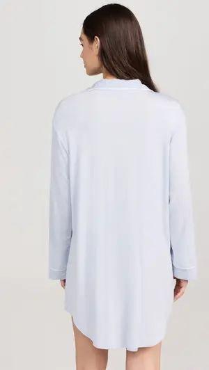 Eberjey Gisele Sleepshirt - Ice Blue/ivory