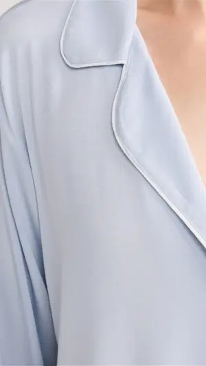 Eberjey Gisele Sleepshirt - Ice Blue/ivory
