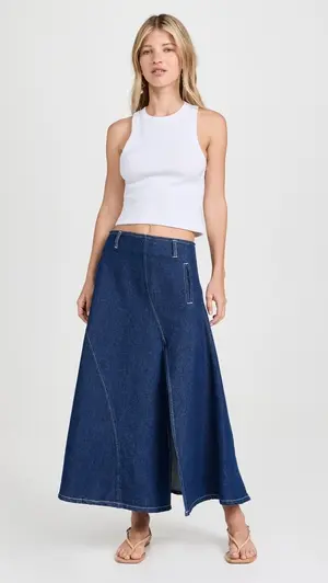 Sold Out NYC Cropped Ribbed Tank - White