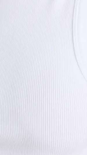 Sold Out NYC Cropped Ribbed Tank - White