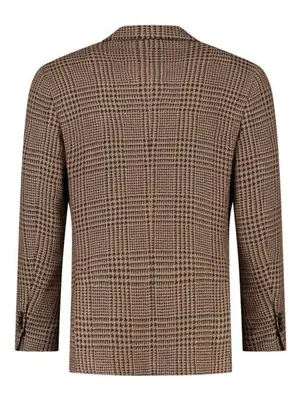 LARDINI Brooch-detail Single-breasted Blazer - Brown