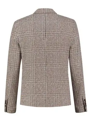 LARDINI Brooch-detail Single-breasted Blazer - Brown